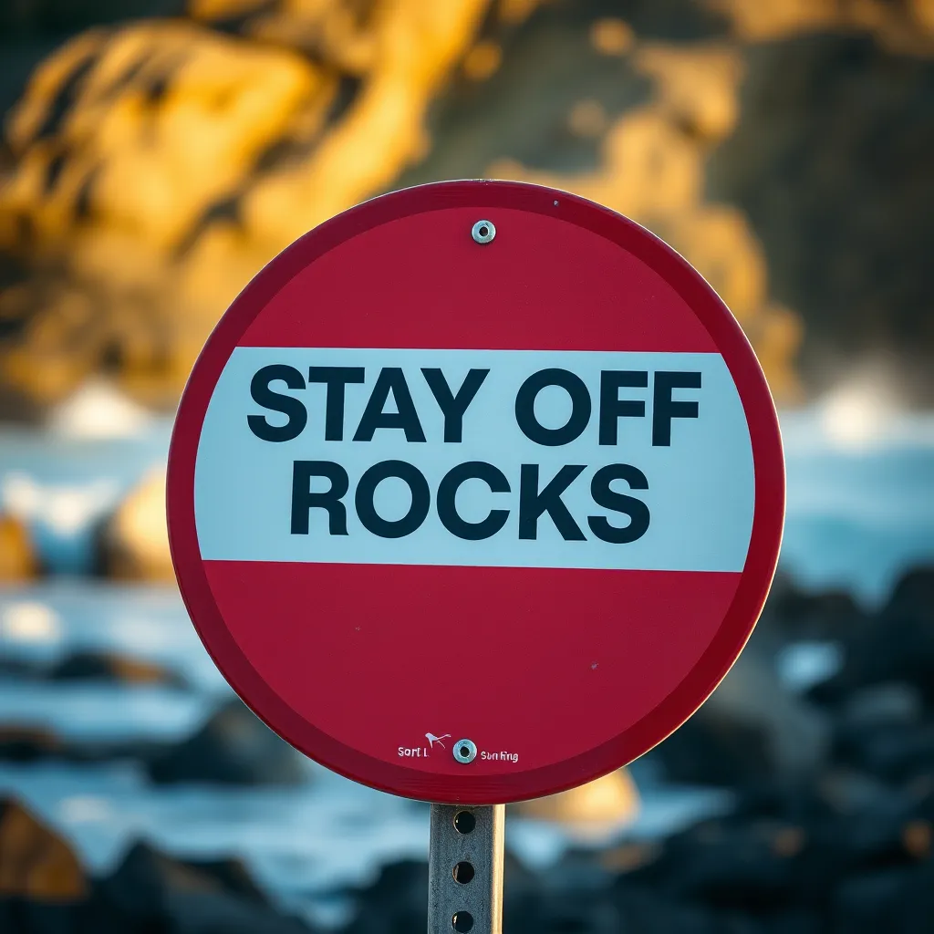 Understanding the Role of 'Stay Off Rocks' Signs in Surfing